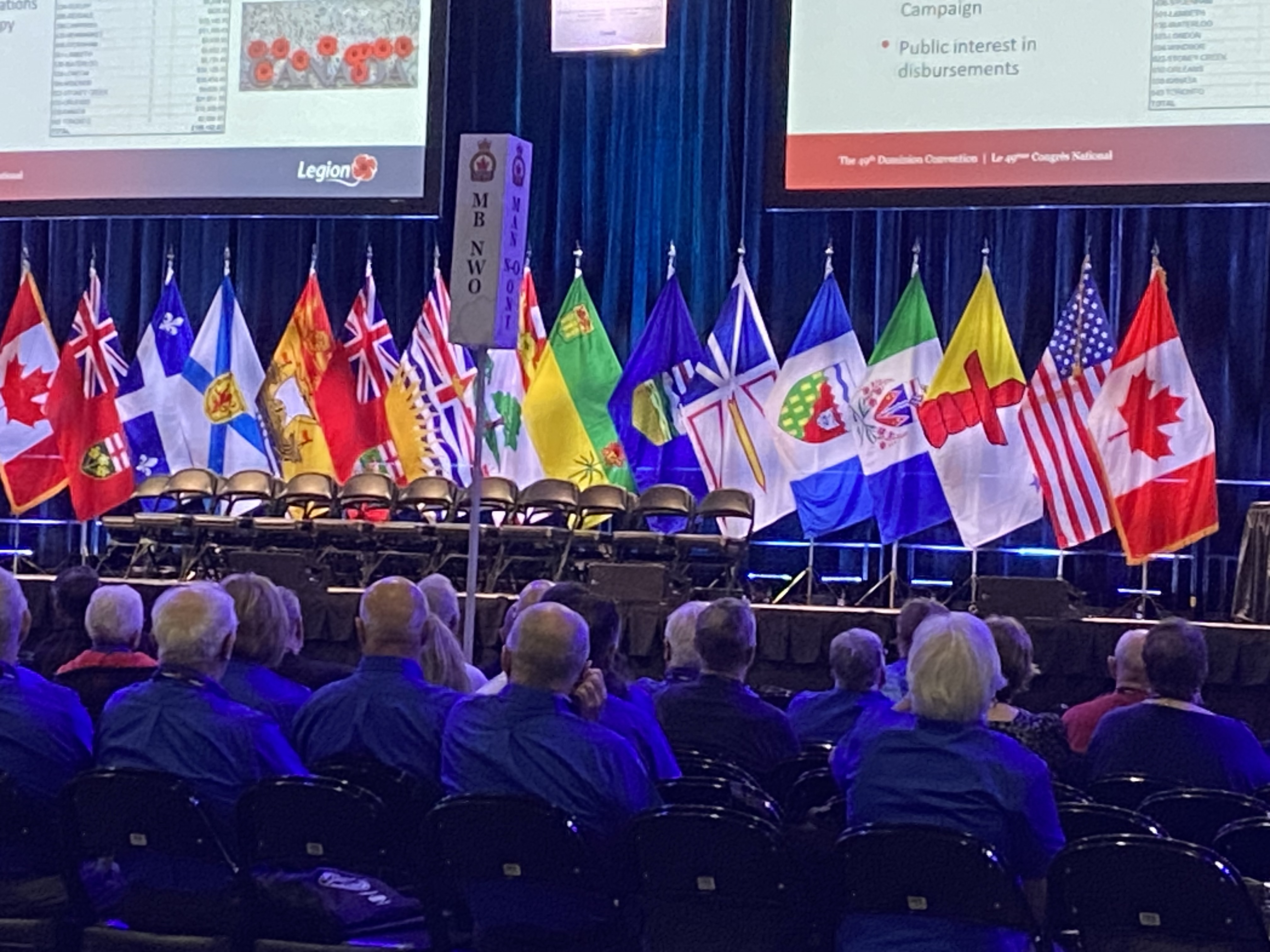 American Flag at Convention | Royal Canadian Legion Western Zone, USA